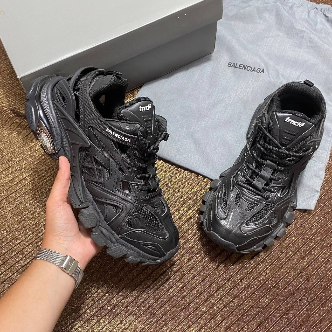 balenciaga ayakkabi track2 sneakers siyah yeni sezon ithal