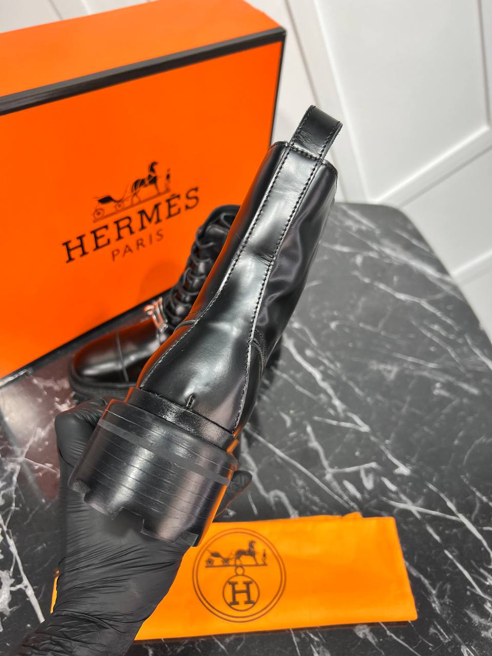 hermes ayakkabi bot siyah yeni sezon
