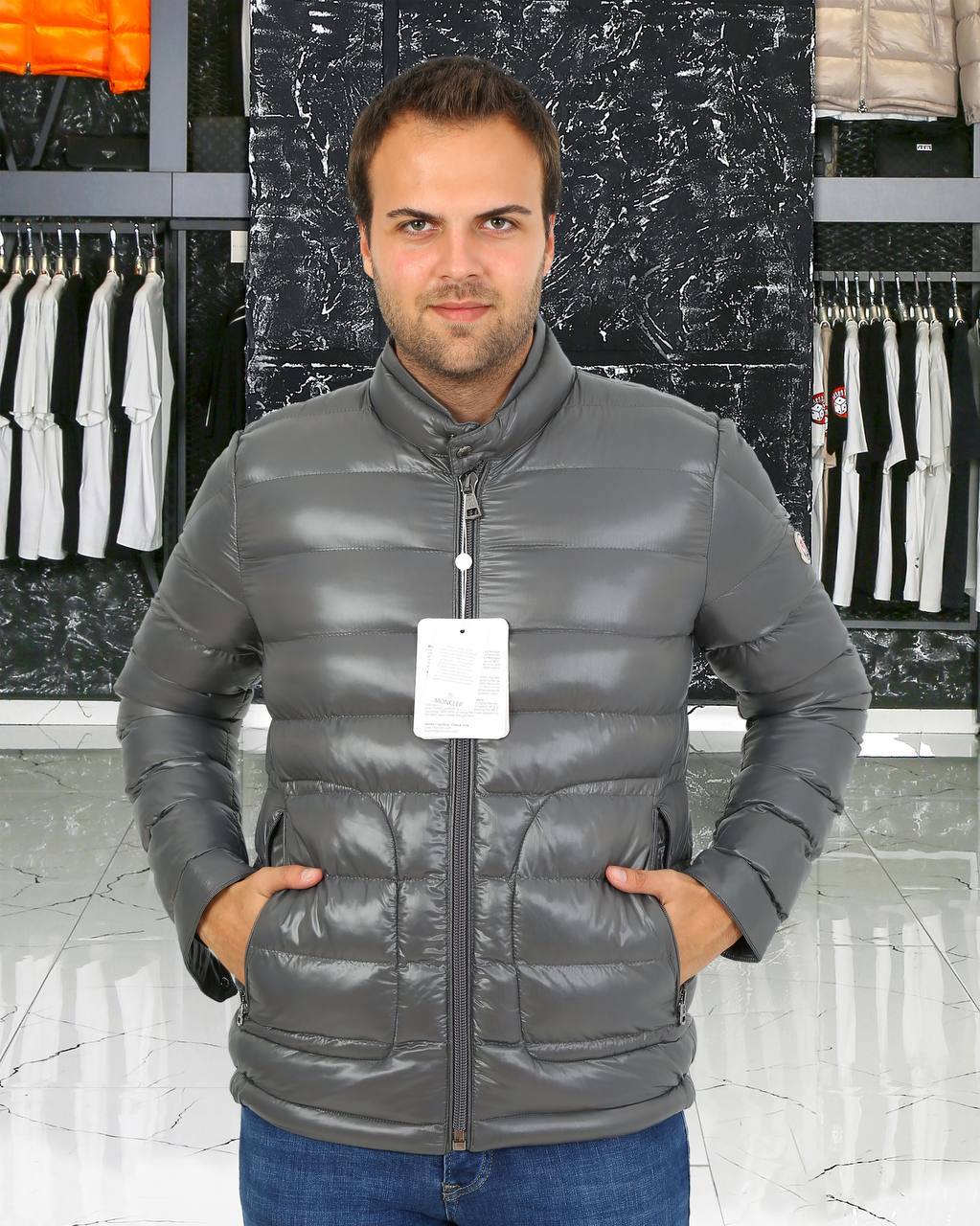 moncler mont erkek gri classic