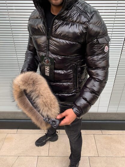 moncler mont erkek 2021 siyah parlak