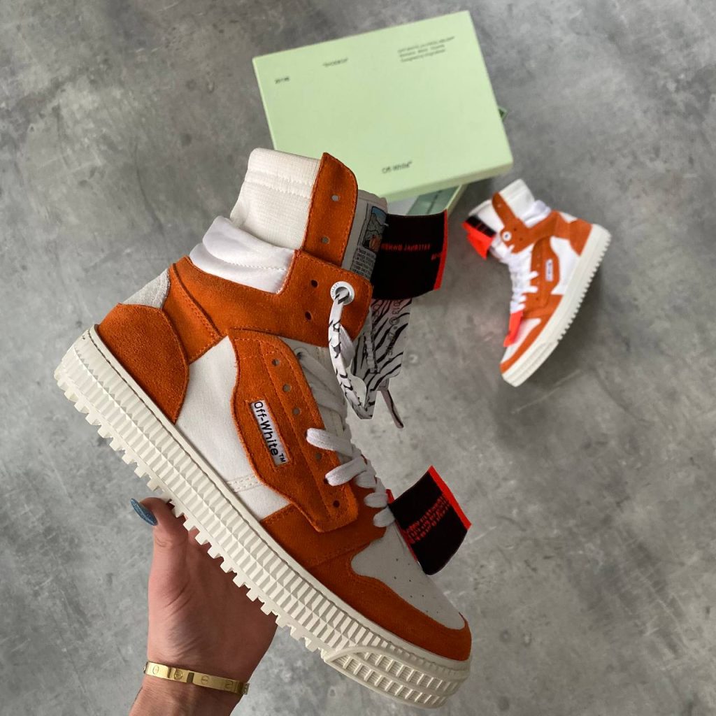 off white ayakkabi erkek sneakers bot beyaz taba