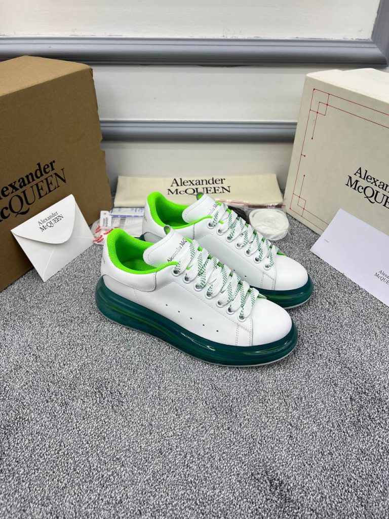 alexander mcqueen ayakkabi sneakers erkek beyaz yesil seffaf taban